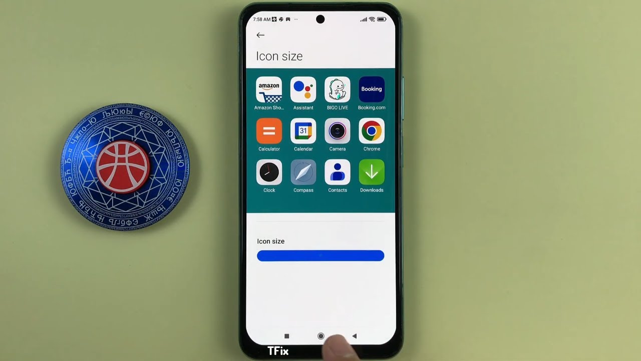 How to resize home screen app icons on Xiaomi Redmi Note 10 Android 11 ...