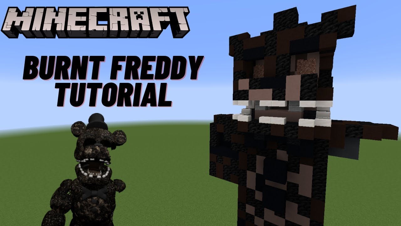 Minecraft Tutorial: Burnt Freddy Statue (Final Nights 2) - YouTube