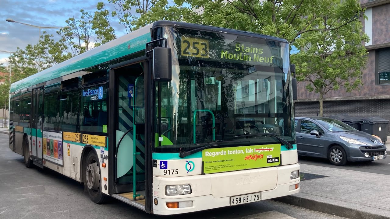 Ligne 253 — MAN NL 223 RATP BUS | 9175 KICKDOWN !!! - YouTube