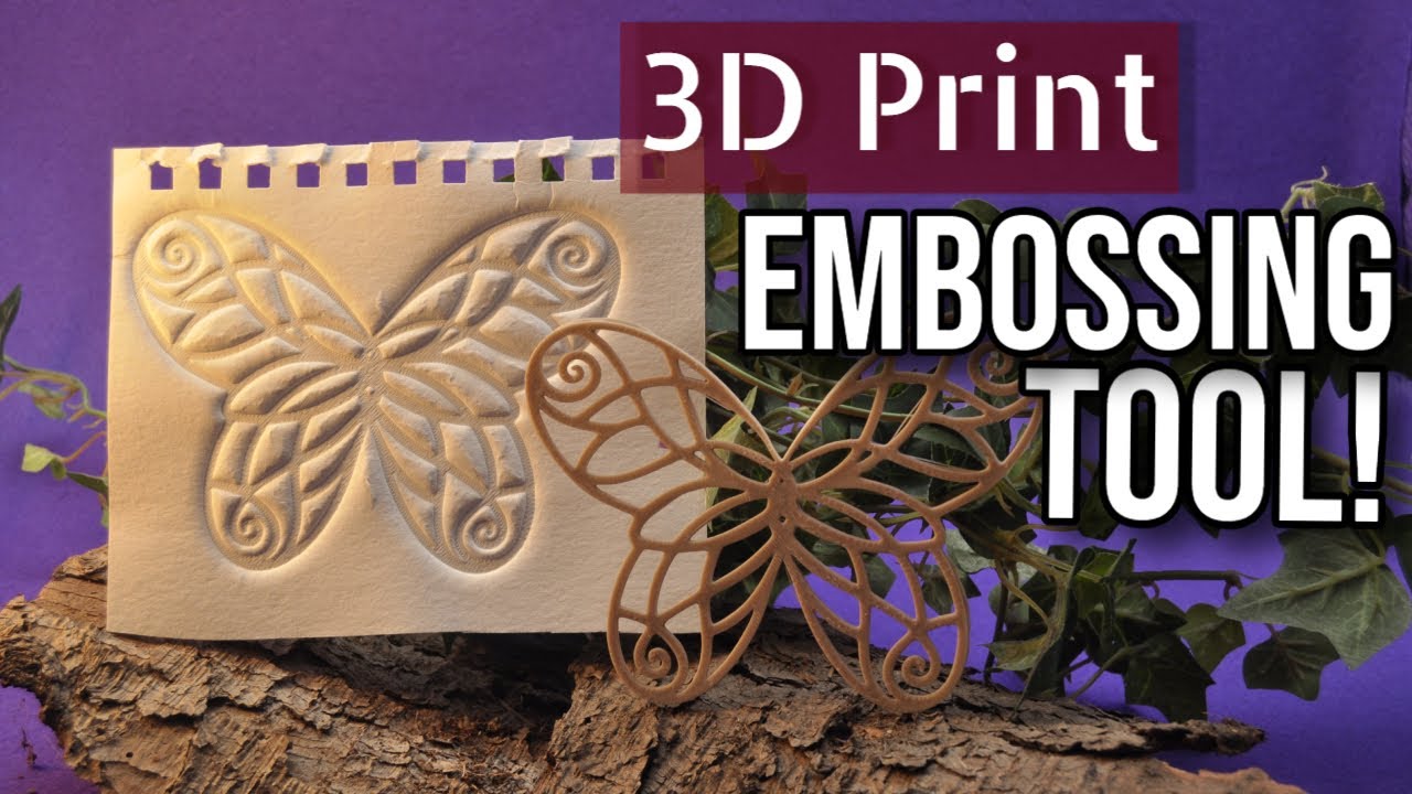3 D printed butterfly embossing tool - YouTube