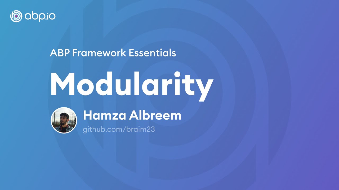 Abp Framework Modularity Youtube