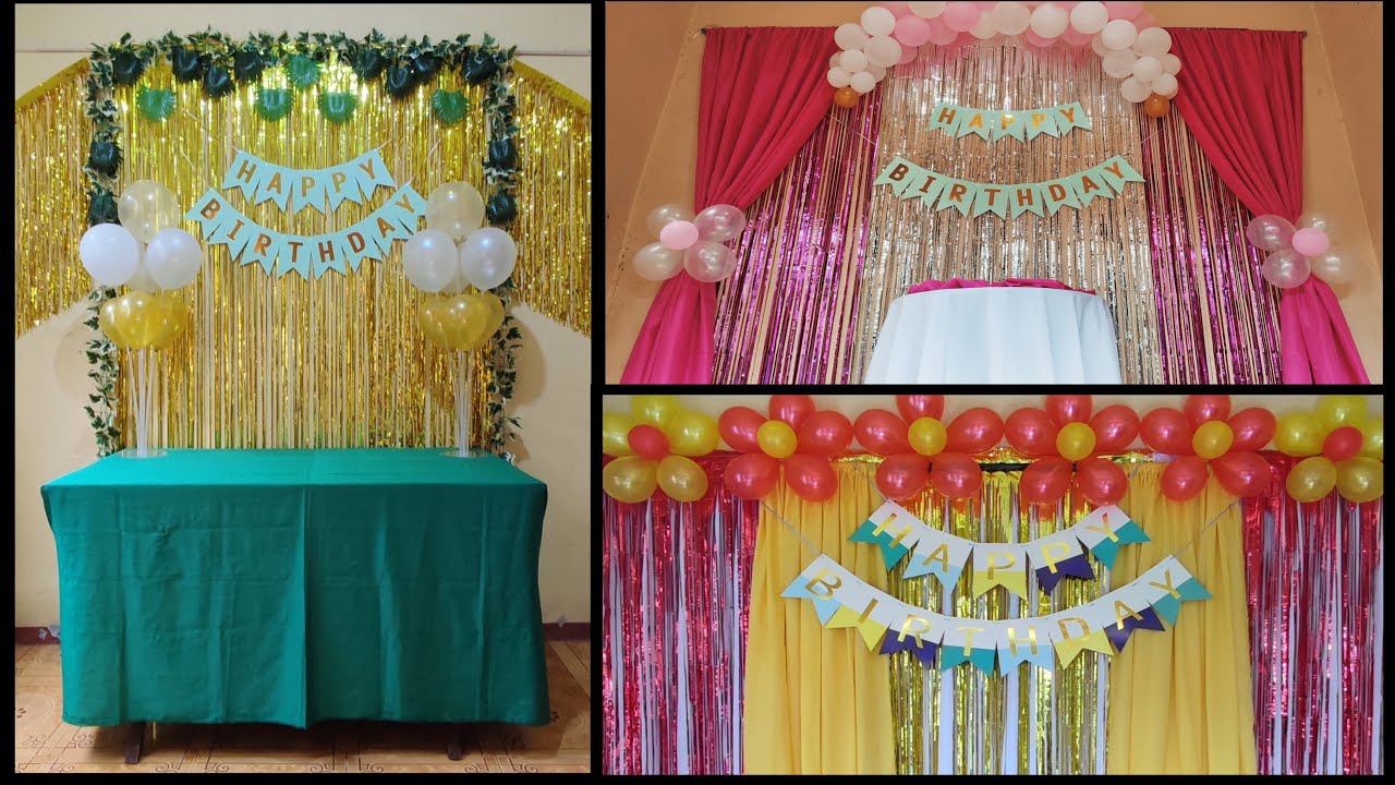 3 EASY AND SIMPLE DIY BIRTHDAY DECORATION IDEAS AT HOME | Rex Montalbo ...