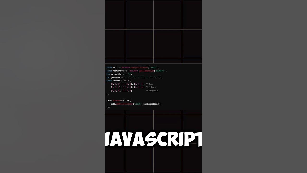 Tic Tac Toe In One Min Mini Games Collection Part 1 Codenest Htmlcssjavascript Coding Fyp