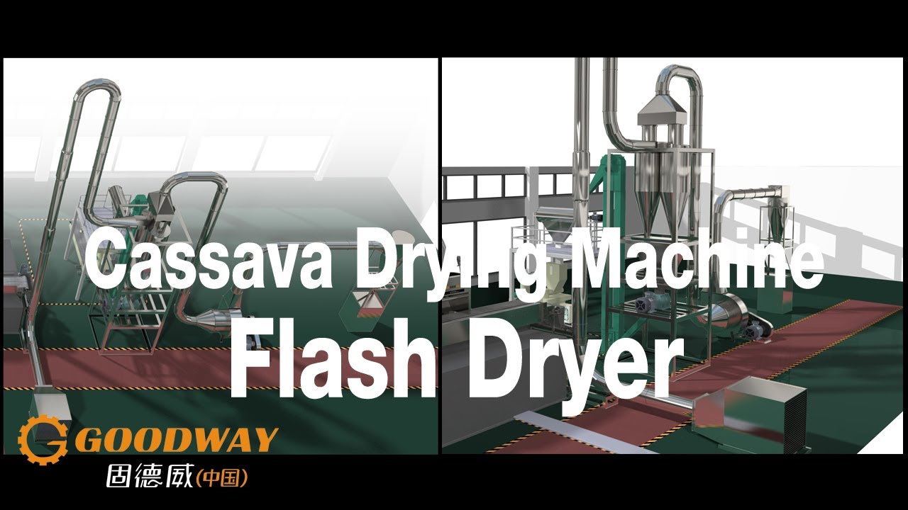Cassava Drying Machine Flash Dryer - YouTube