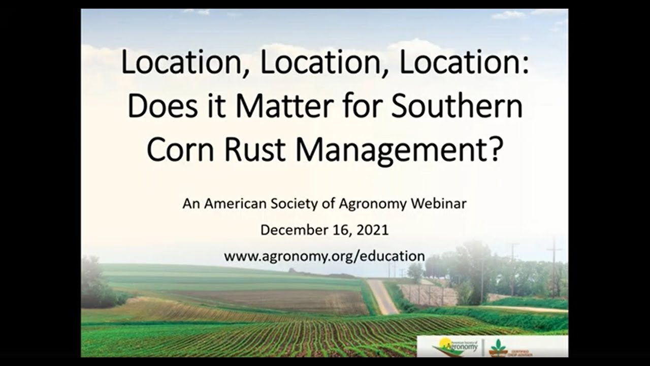 Location Location Location Does it Matter for Southern Corn Rust ...