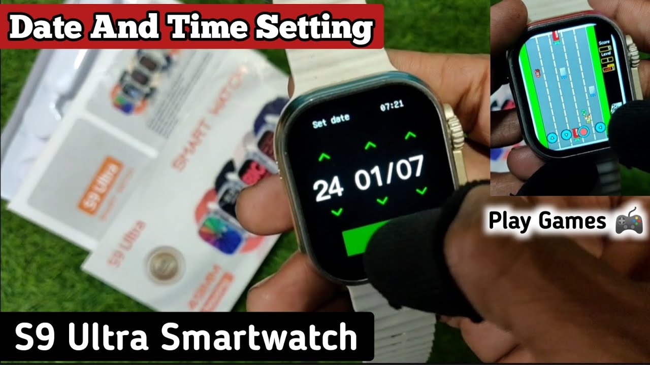 S9 Ultra Smartwatch Time Setting Date And Time Setting | Ultra Gaming ...