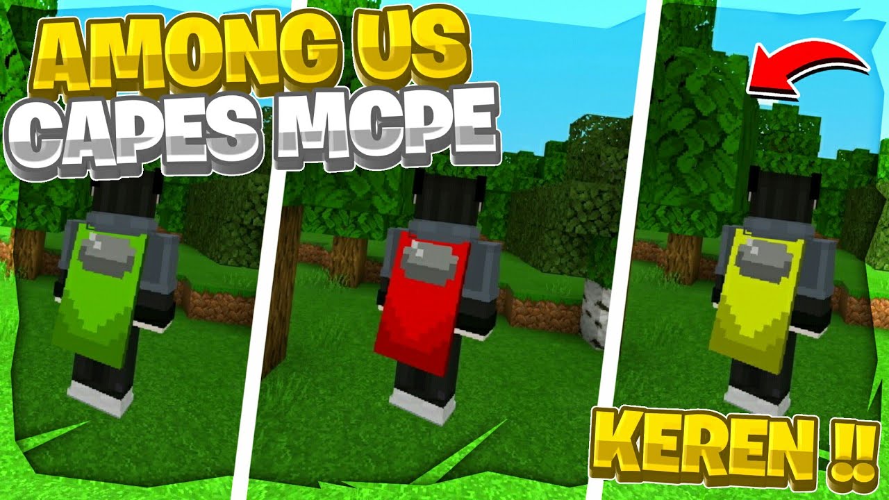 Among Us Capes Di Minecraft PE !! - Tanpa Apk Editor !! - Support 1.16 ...