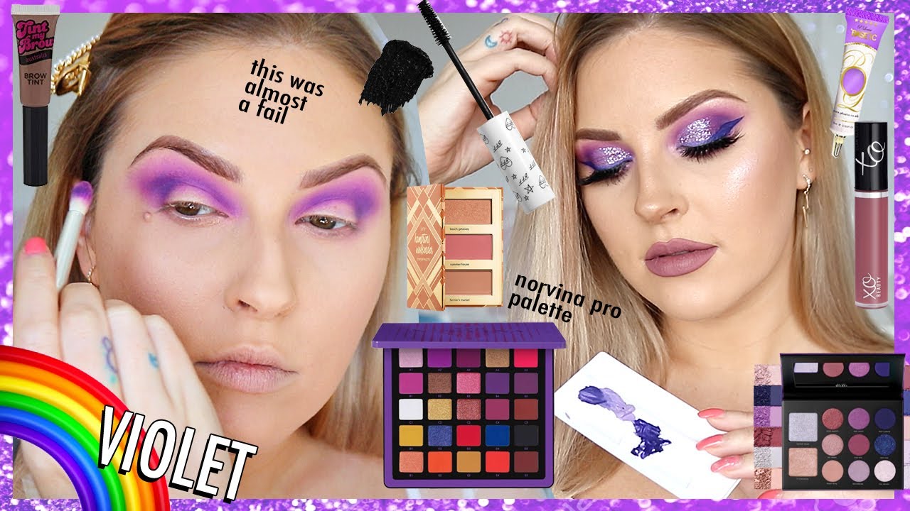 Violet BOMB A$$ Makeup 🧞‍♀️🌈 Rainbow Series 🗯️ CCGRWM - YouTube