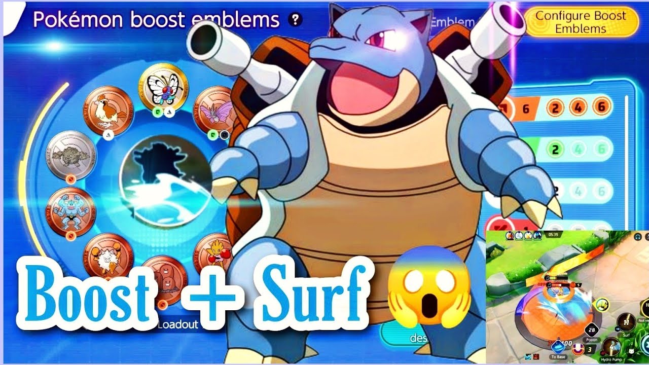 POKEMON BOOST EMBLEMS BUILD Pokemon unite gameplay - YouTube