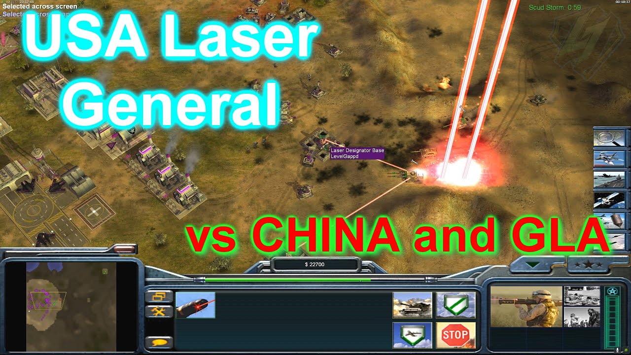 Command and Conquer Generals (SHOCKWAVE Mod) - USA Laser General - YouTube