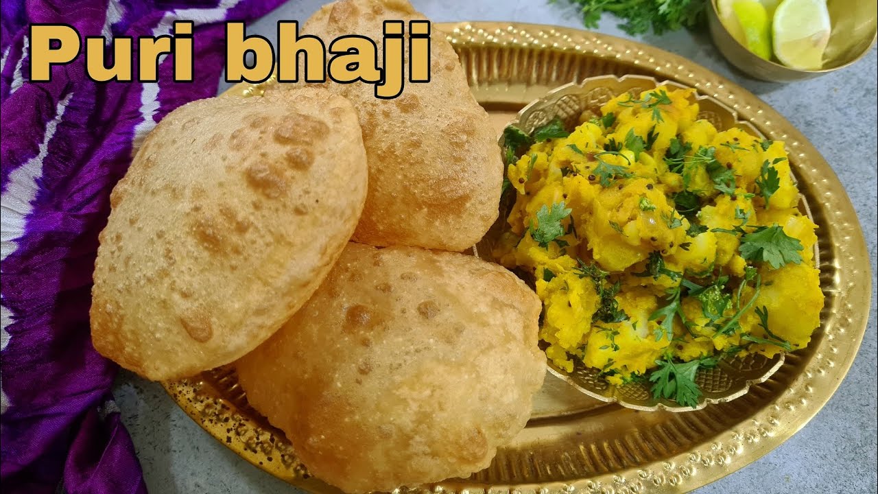 Puri bhaji | Potato bhaji with puri | Puri with Aloo sabzi | Vanita's ...