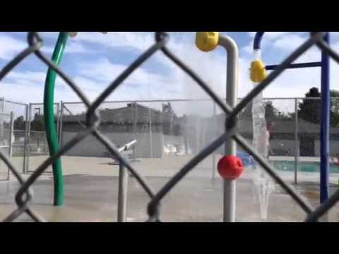 Playing at Borah Pool's splash pad - YouTube