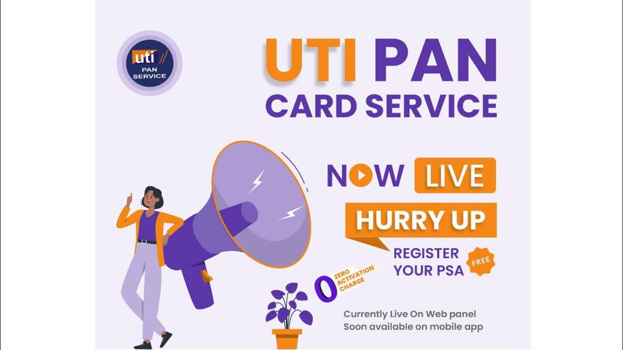 UTI PAN CARD SERVICE ||REGISTER YOUR PSA || EZEEPAY || WEB PANEL START ...
