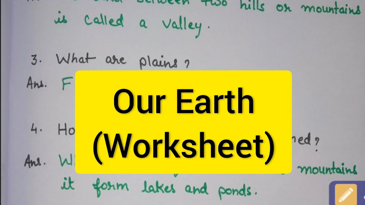 our-earth-worksheet-class-1-evs-earth-our-home-youtube
