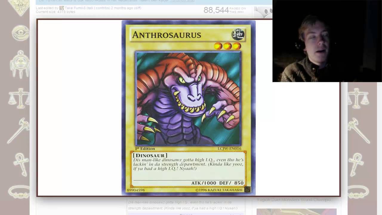 Yu-Gi-Oh Discussion #65: Anthrosaurus - YouTube