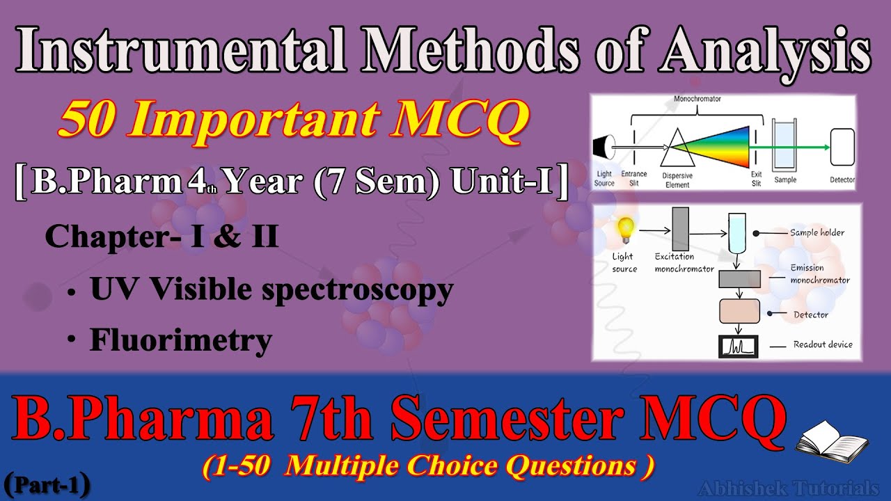 Instrumental Methods Of Analysis Unit 1 Part 1 50 Important MCQ instrumental-methods-of-analysis-unit-1-part-1-50-important-mcq