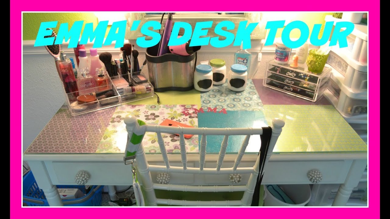 EMMA'S DESK TOUR!! - YouTube