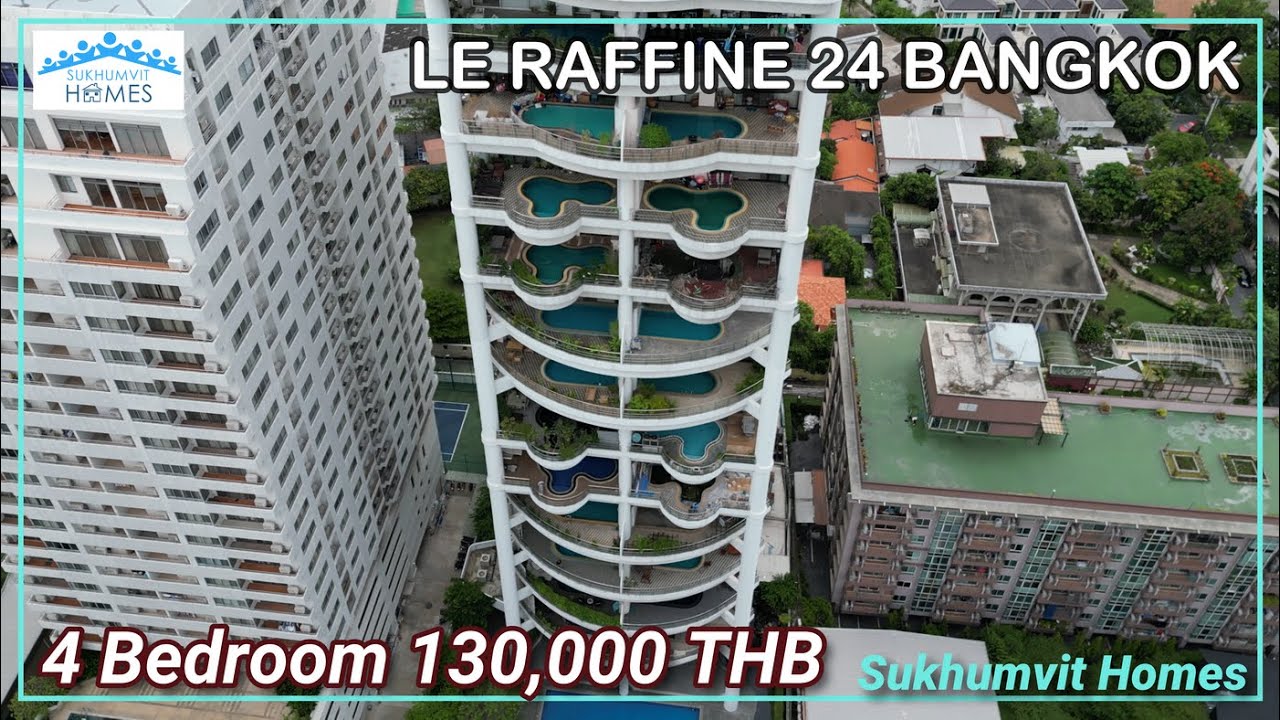 24th Floor Private Pool Condo For Rent Le Raffine 24 Bangkok - YouTube