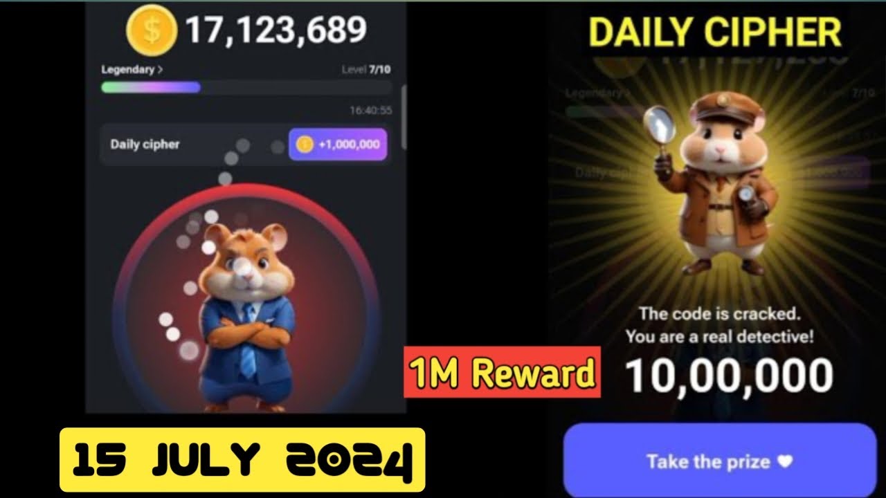 Today Hamster Cipher Code | 15 July Hamster Secret Code - YouTube