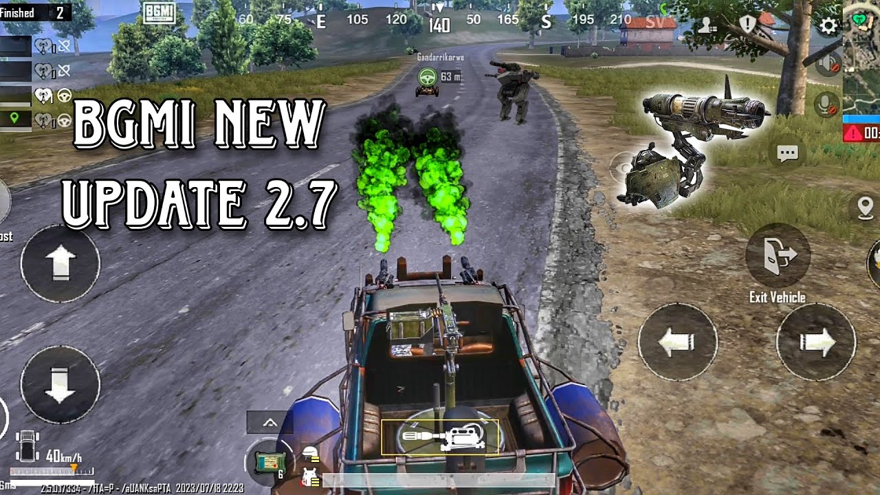 Bgmi new update 2.7 | bgmi gameplay | machine gun | new vehicle #bgmi ...
