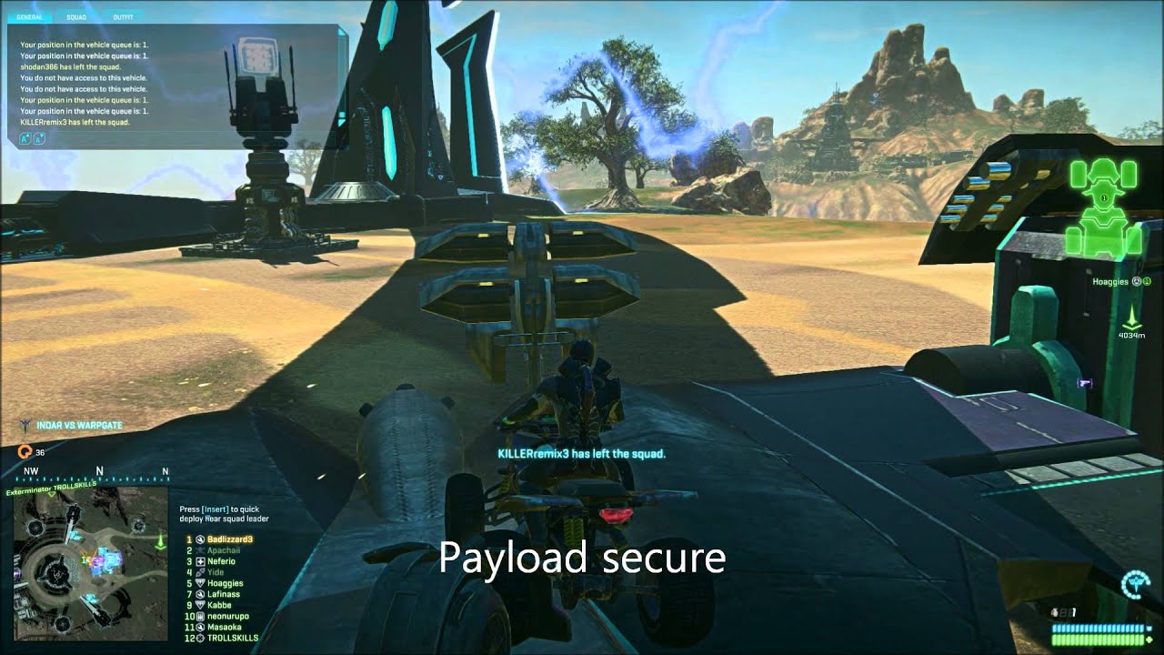 Planetside 2 Galaxy Payload Test - YouTube