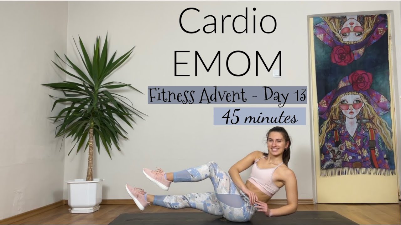 CARDIO EMOM | 45 minute Home Workout | Fitness Advent Calendar - Day 13 ...