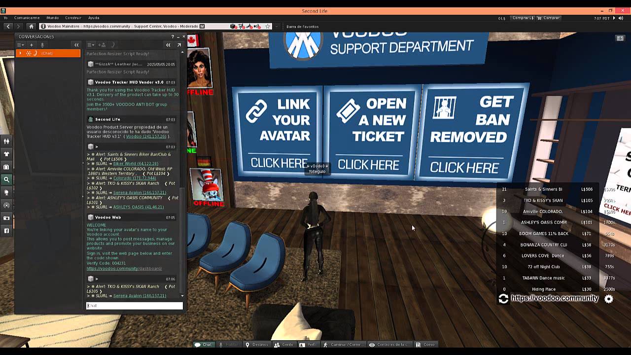 Cómo loguearse en Voodoo Sploder para ganar lindens - YouTube