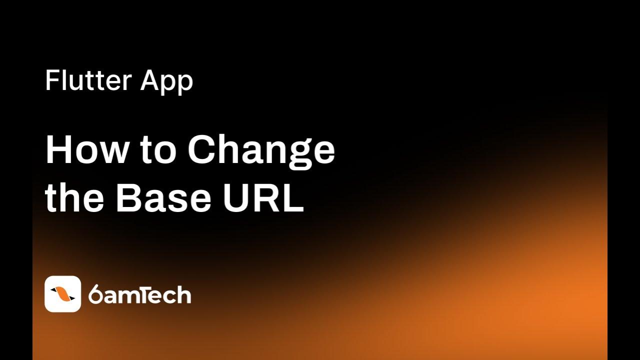 6amTech app setup - How to change the base URL - YouTube