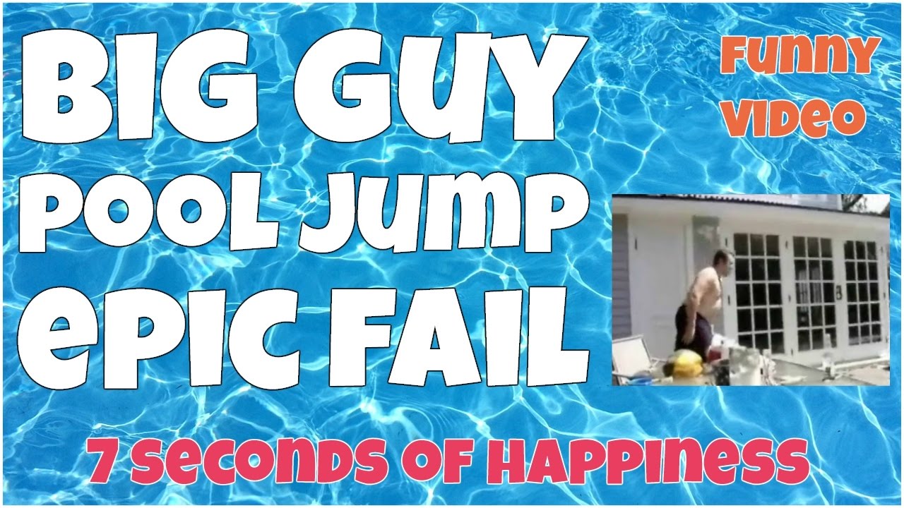 Big guy pool jump epic fail 🔸7 second of happiness FUNNY Video 😂 #366 ...