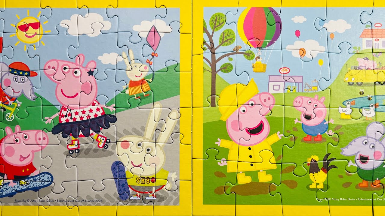 2 x Peppa Pig Jigsaw Puzzles for Kids 🎈 - YouTube
