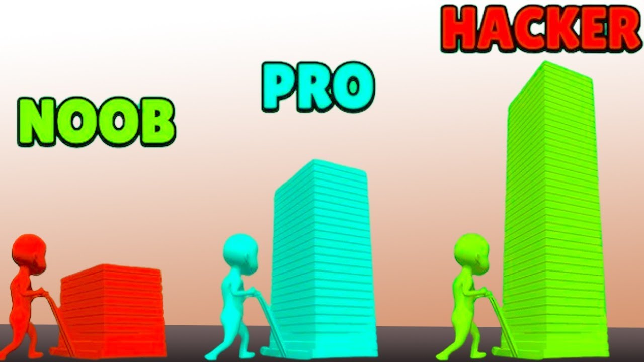 NOOB vs PRO vs HACKER Stack Colors games - power Games - YouTube