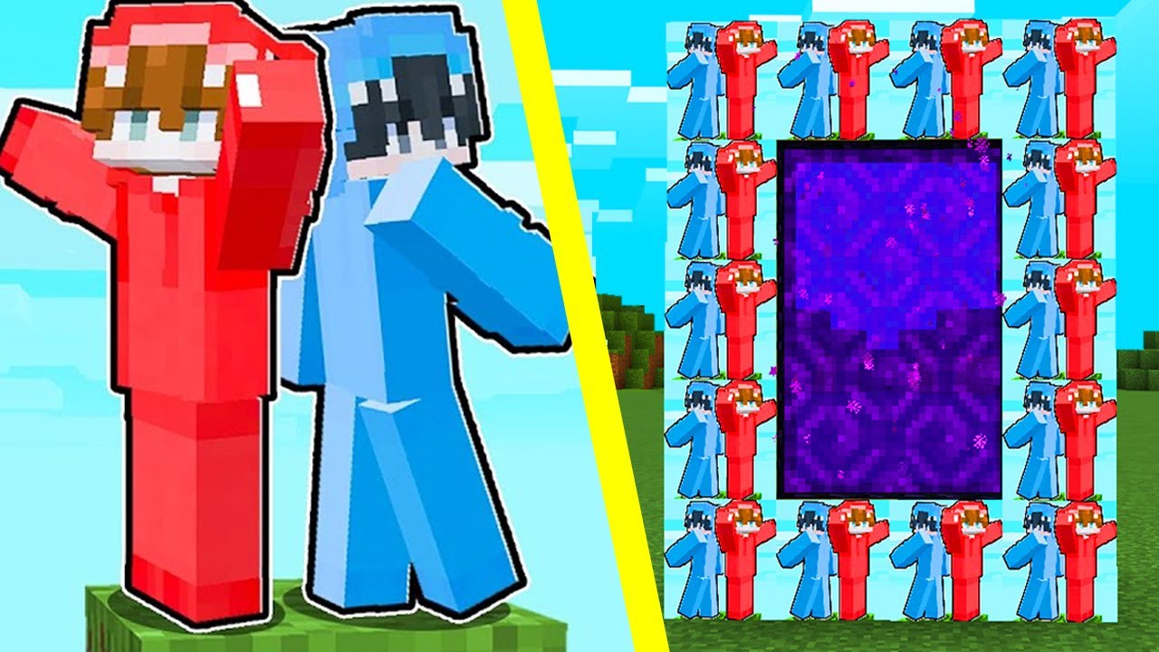 COMÓ HACER UN PORTAL a LA DIMENSIÓN de DAGAR y NACHO en MINECRAFT 😱 ...