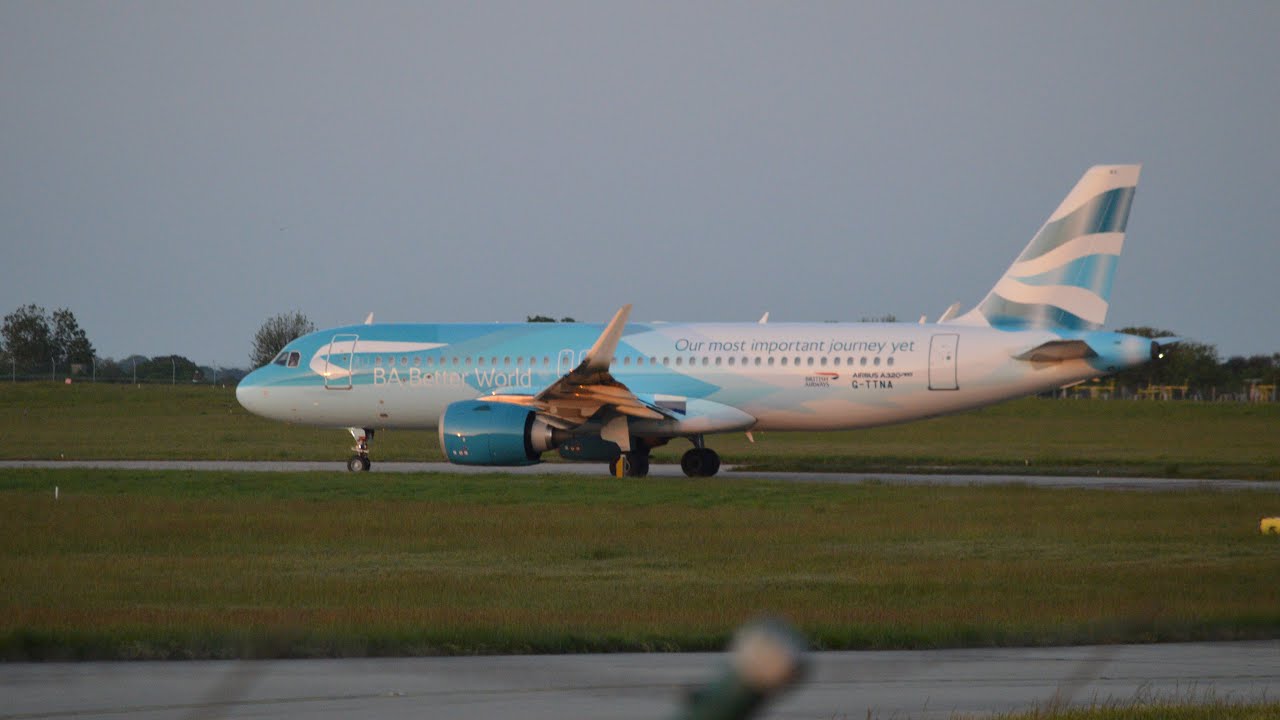 Rare BA Better World A320NEO at Jersey - YouTube