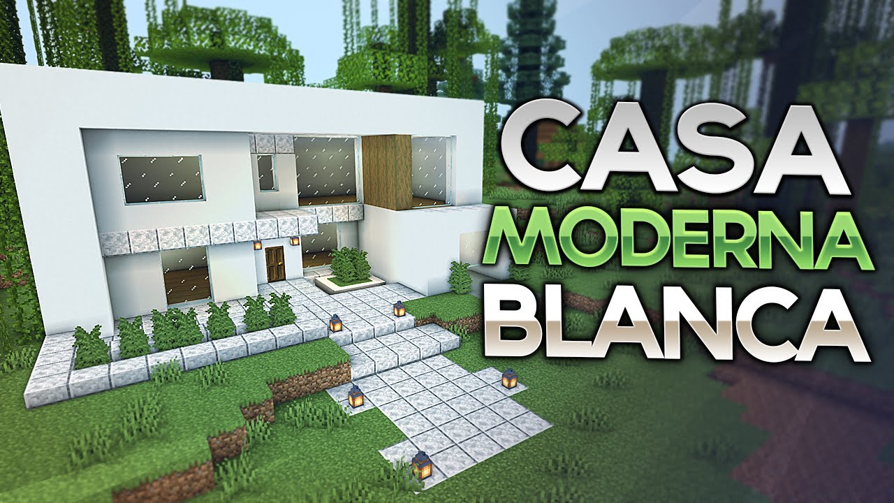 CÓMO HACER UNA CASA MODERNA BLANCA EN MINECRAFT - YouTube