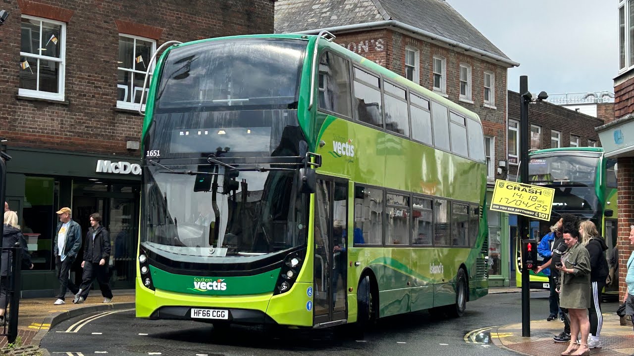 Ex more bus Southern Vectis ADL E400 MMC 1651 HF66 CGG on route 12 12. ...