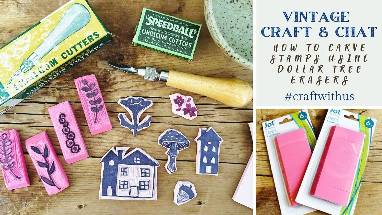 DIY Eraser Rubber Stamps | Make Your Own Handmade Carved Design Stamps ...