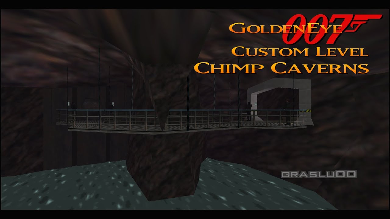 GoldenEye 007 N64 - Chimp Caverns - 00 Agent (Custom level) - YouTube