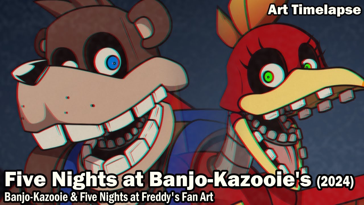 Banjo and Kazooie in FNAF - Art Time-lapse |ᴄᴀʙᴇᴢɪʟʟᴀ| - YouTube