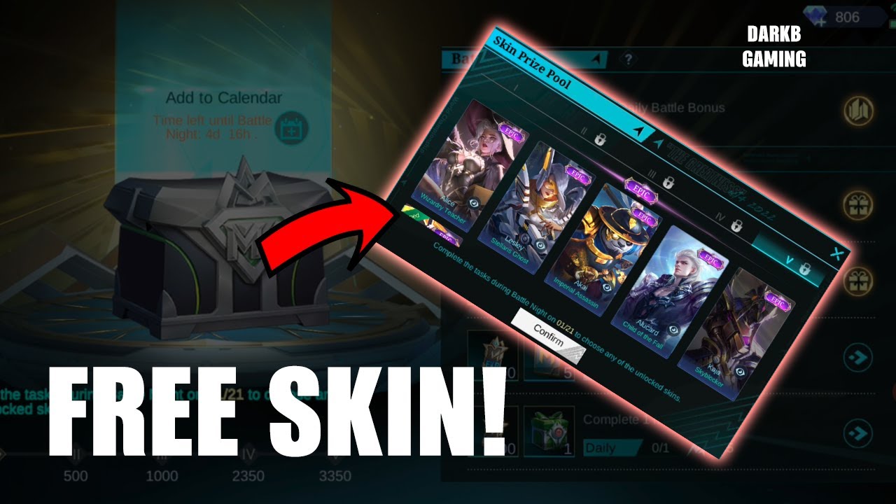 How To Get Epic Skin from M4 Battle chest Free Skin Event | MLBB - YouTube