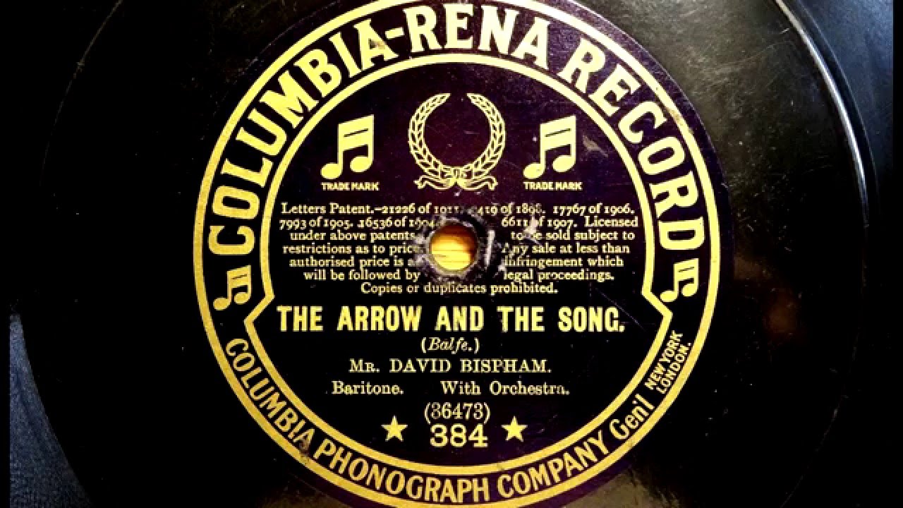 David Bispham sings "The Arrow And The Song", recorded 23rd October ...
