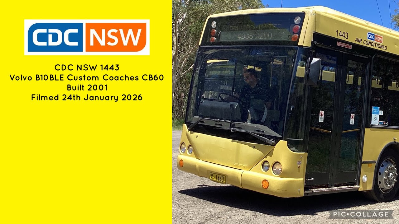 CDC NSW (1443) Volvo B10BLE Custom Coaches CB60 - YouTube