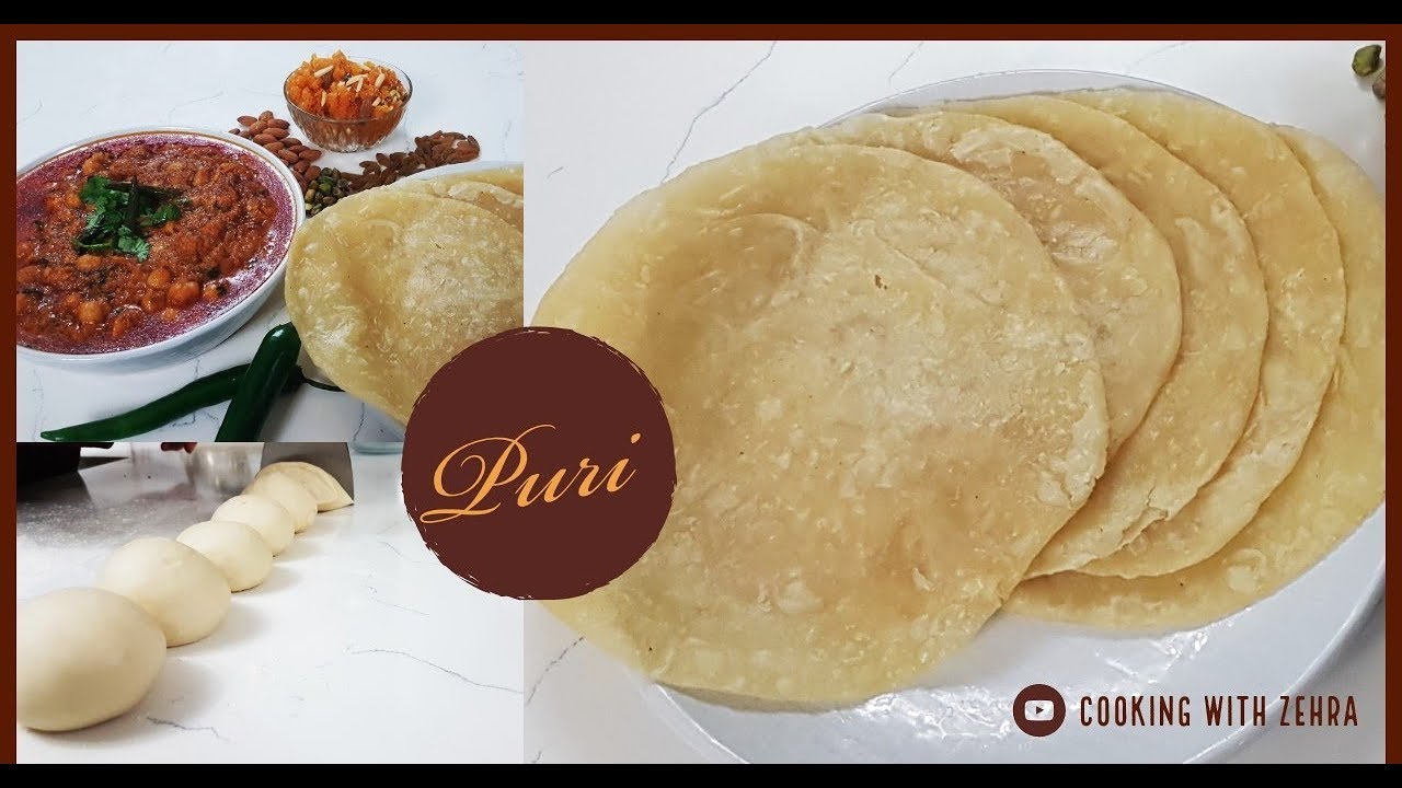 Soft Puri | Halwa puri | Part 1 | Cooking with Zehra | - YouTube