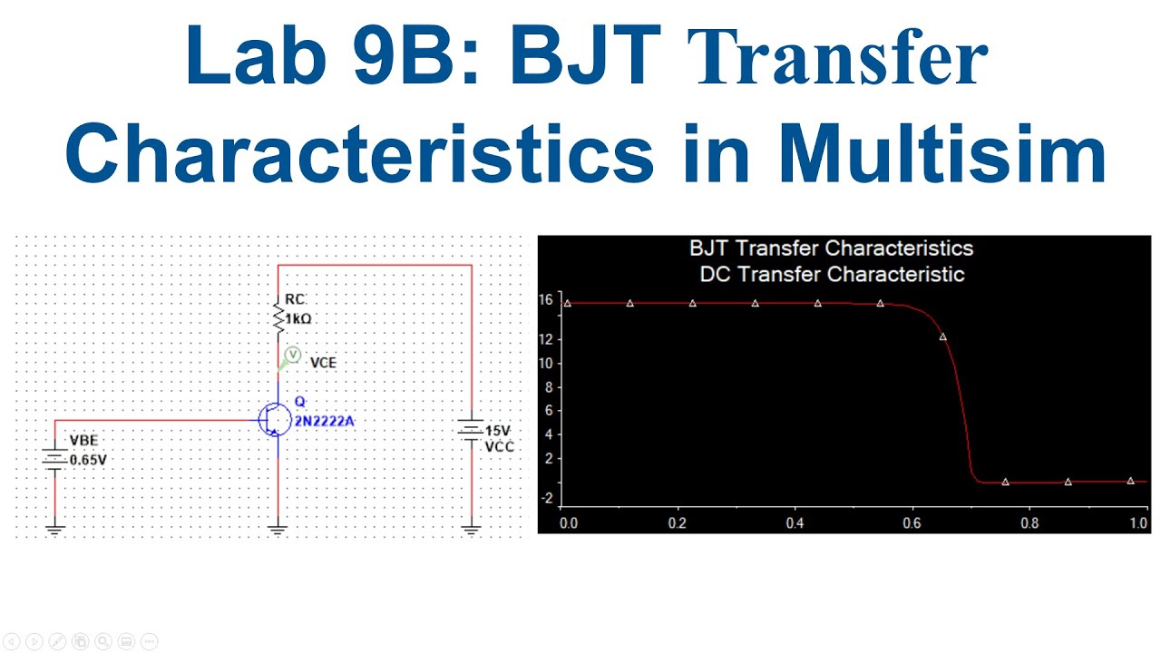 lab9b BJT Transfer Characteristics in Multisim - YouTube