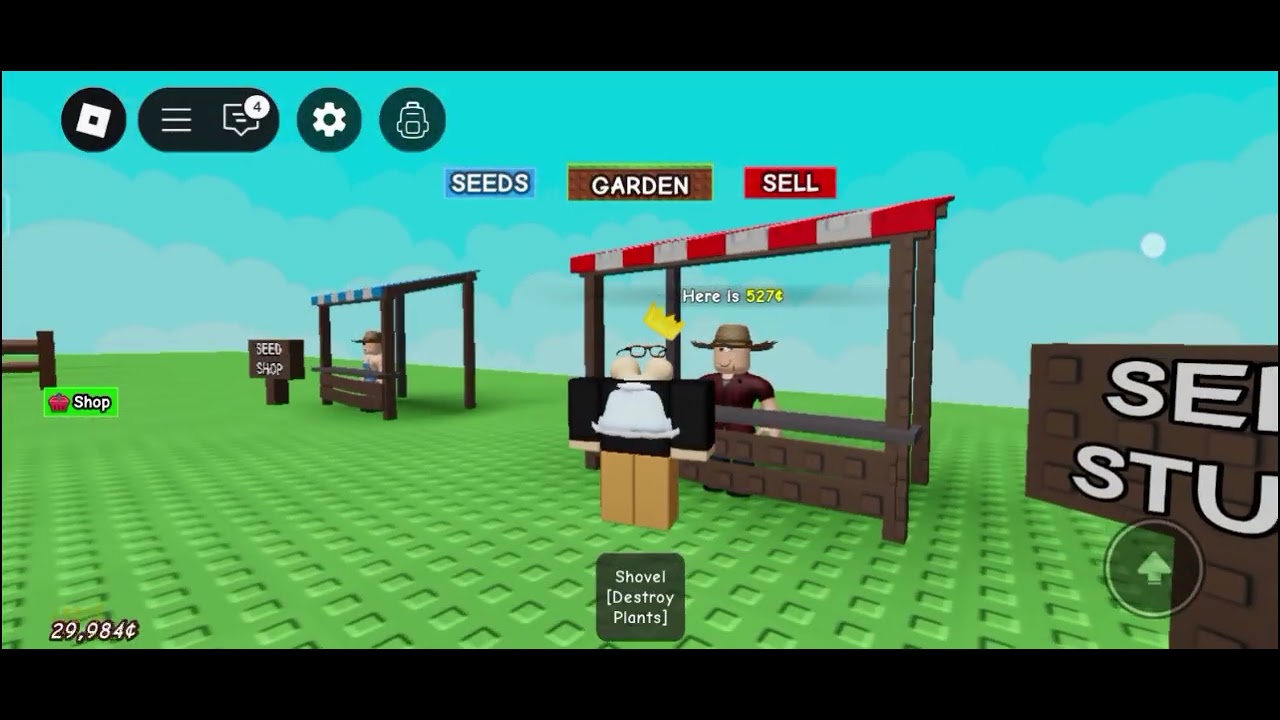 Pou plays grow a garden - YouTube