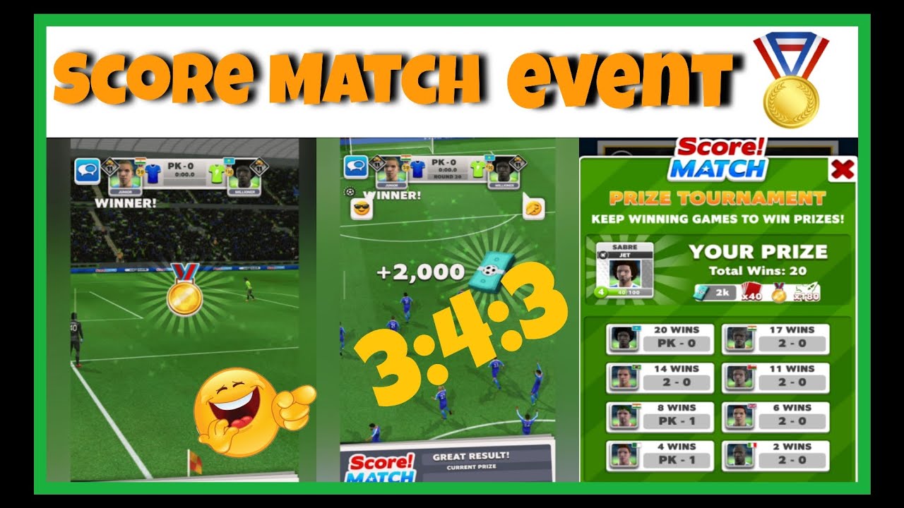 Score Match New Update Event Win With 3:4:3 🥇 #score - YouTube