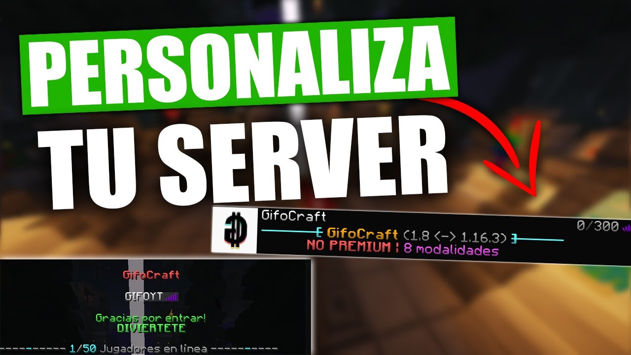 👉[FÁCIL] CÓMO PERSONALIZAR tu SERVER de Minecraft | Como cambiar el ...