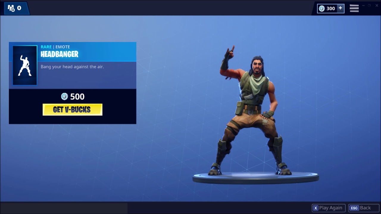 Fortnite "Headbanger" Emote Showcase 1 Hour / Fortnite Season 6 Shop ...
