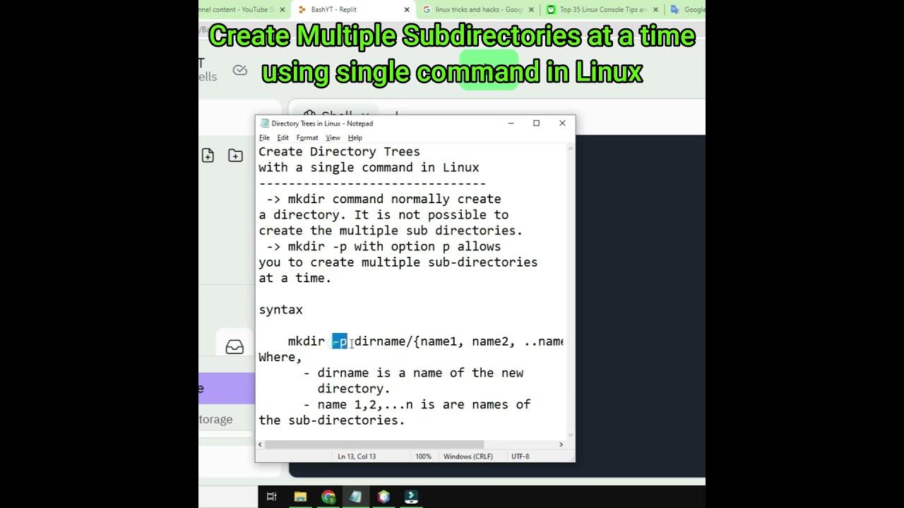 Create Multiple Directories At A Time In Linux Mkdir Command shorts create-multiple-directories-at-a-time-in-linux-mkdir-command-shorts