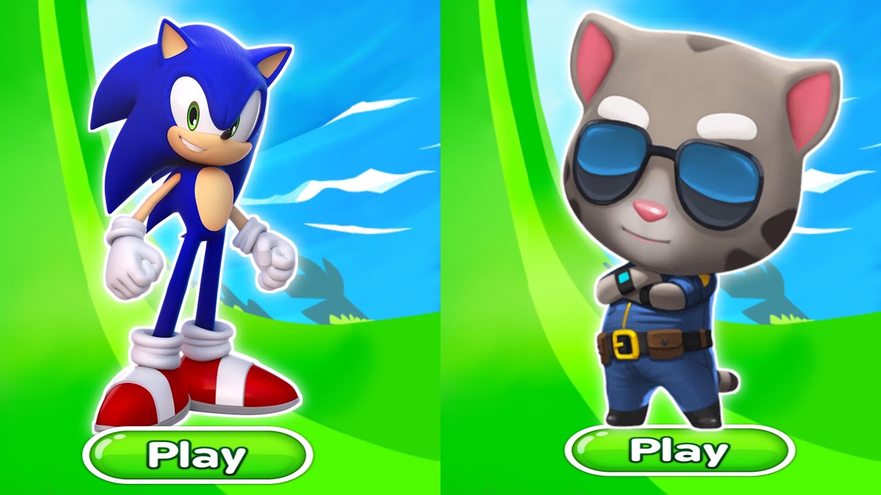 Sonic Dash- Sonic Vs Talking Tom hero dash Vs All boss zazz Egan- All ...