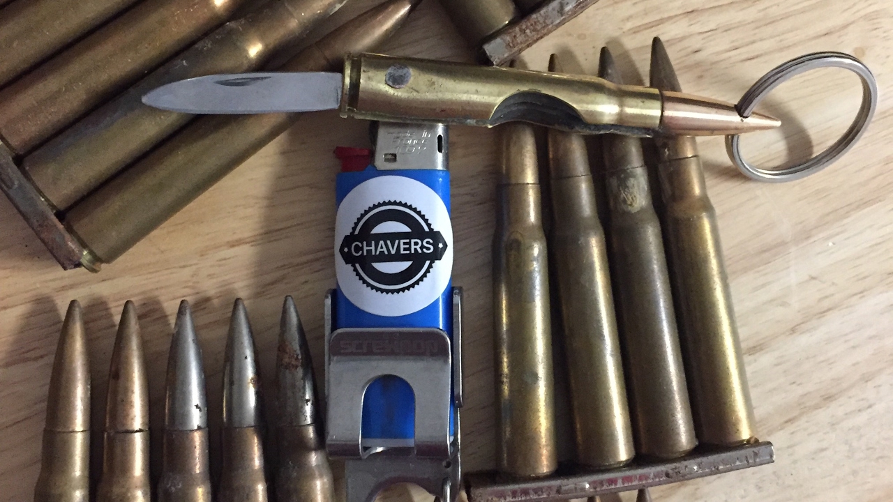 Bullet Knife Keychain - YouTube